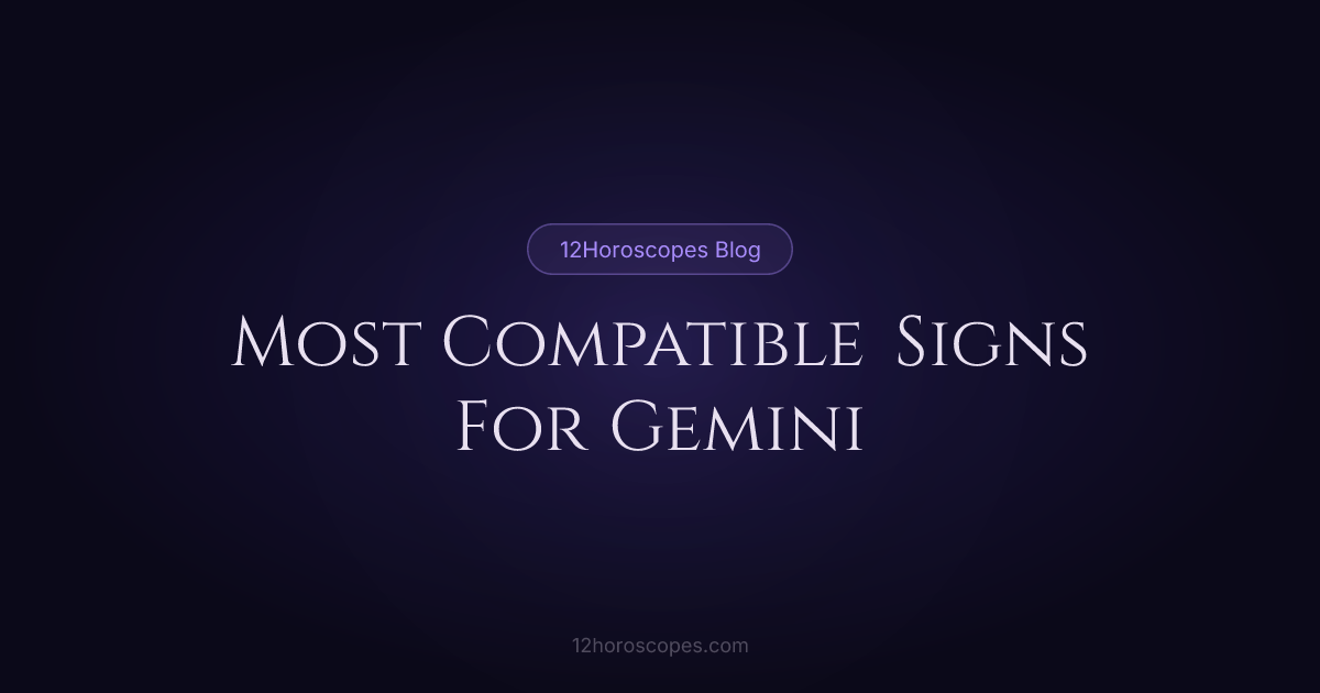 Gemini Compatibility: Best Matches for Love & Friendship | 12Horoscopes